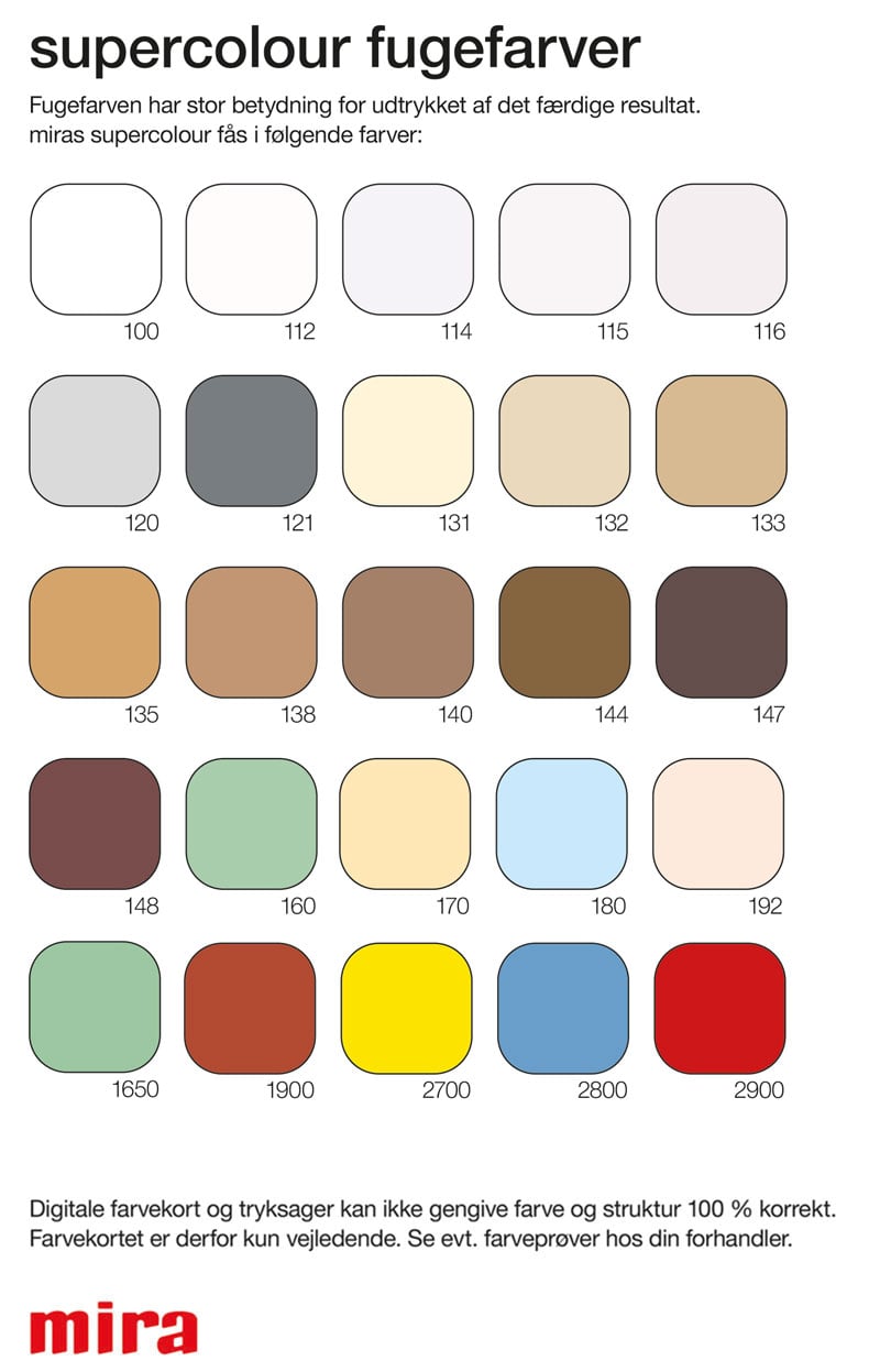 Mira Supercolour 100 5 kg - Mosaikhjørnet - Fliser, klinker og mosaik ...