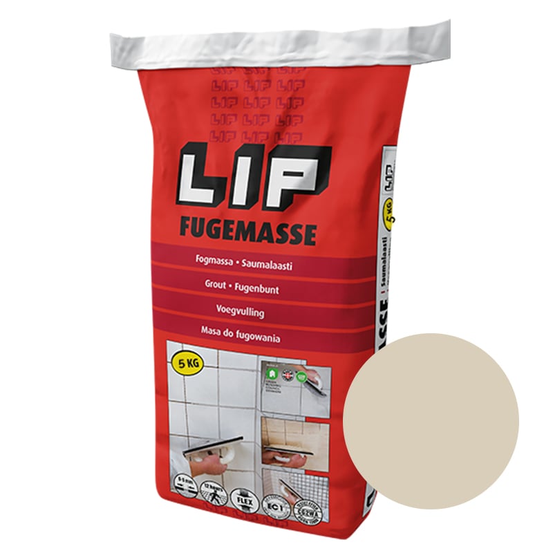 LIP Fugemasse Lys Beige 5 kg - Mosaikhjørnet - Fliser, klinker og ...