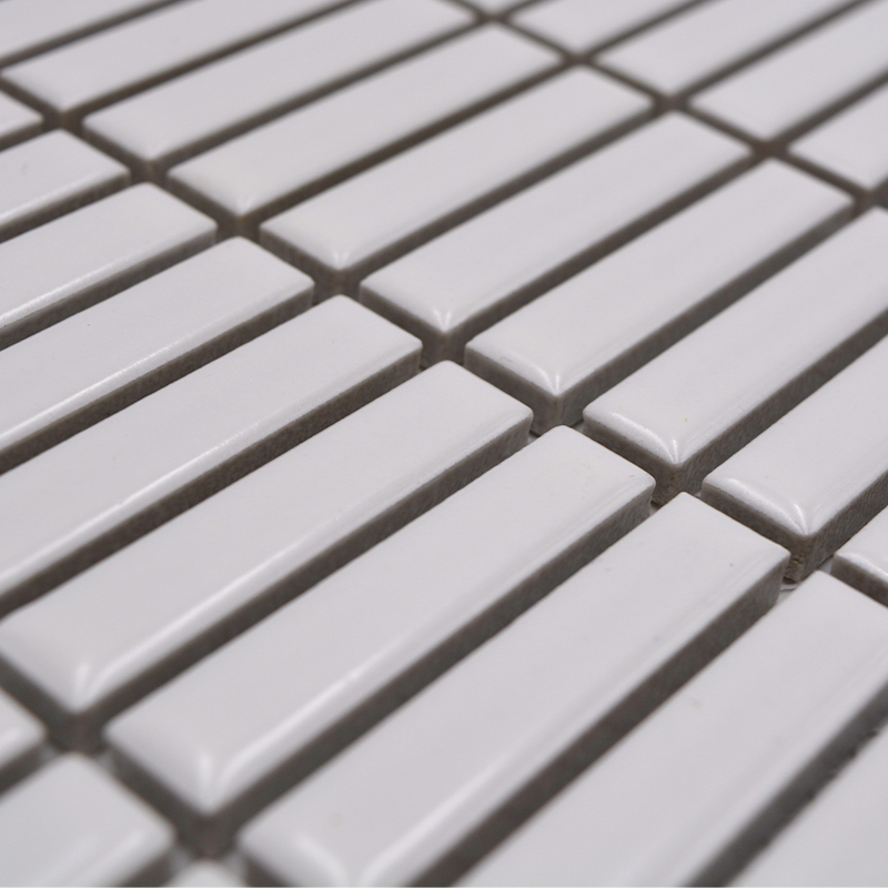 Kit Kat Mosaik Hvid Blank 1x4,8 cm - Mosaikhjørnet