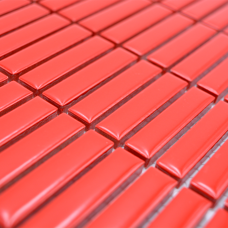 Kit Kat Mosaik Rød Blank 1x4,8 cm - Mosaikhjørnet