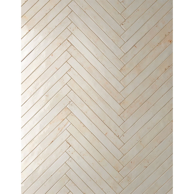 Sildebensflise i murstenslook - Broager Elfenben Blank 4,8x45
