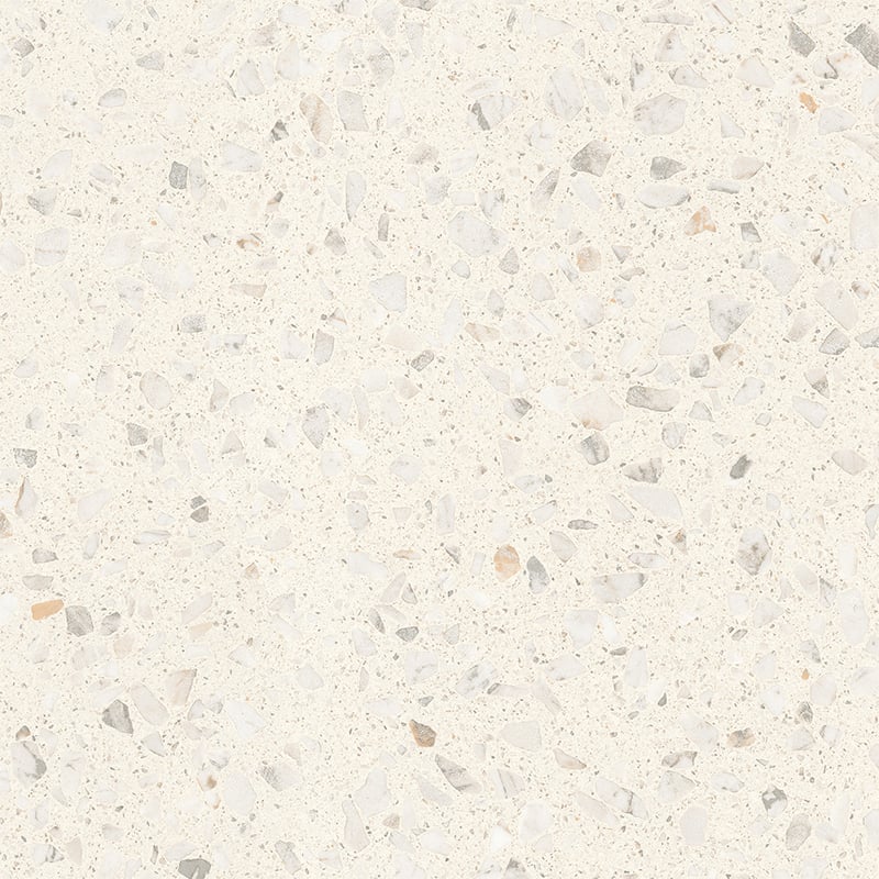 Nordic Pebble 3D Elfenben 60×60 – keramisk terrazzoflise