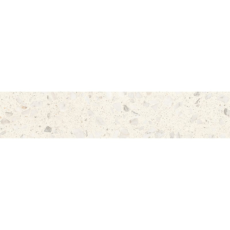 Nordic Pebble 3D Elfenben Sokkel 7,3×60 – keramisk terrazzosokkel